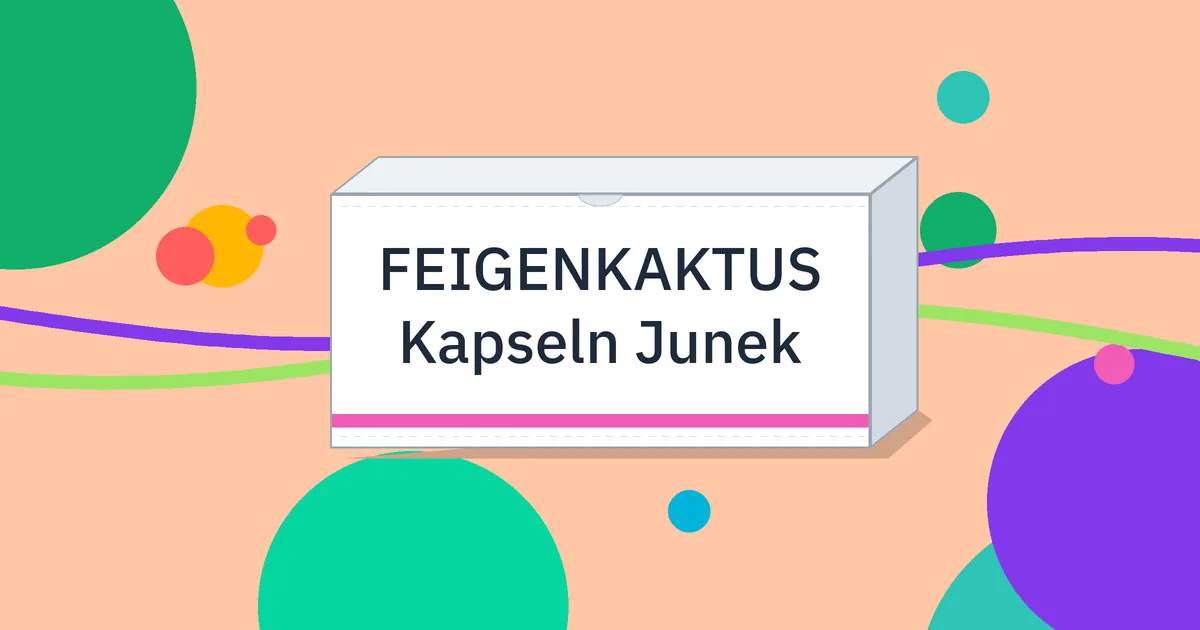 Symbolbild: Packung mit der Aufschrift FEIGENKAKTUS Kapseln Junek (PZN 01384089) – Verfügbarkeit und Bezug in Apotheken in Frankfurt am Main