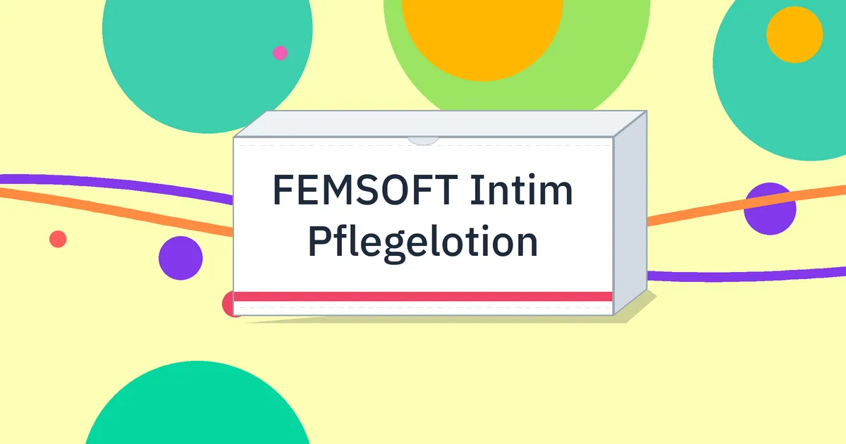Symbolbild: Packung mit der Aufschrift FEMSOFT Intim Pflegelotion (PZN 01827799) – Verfügbarkeit und Bezug in Apotheken in Frankfurt am Main