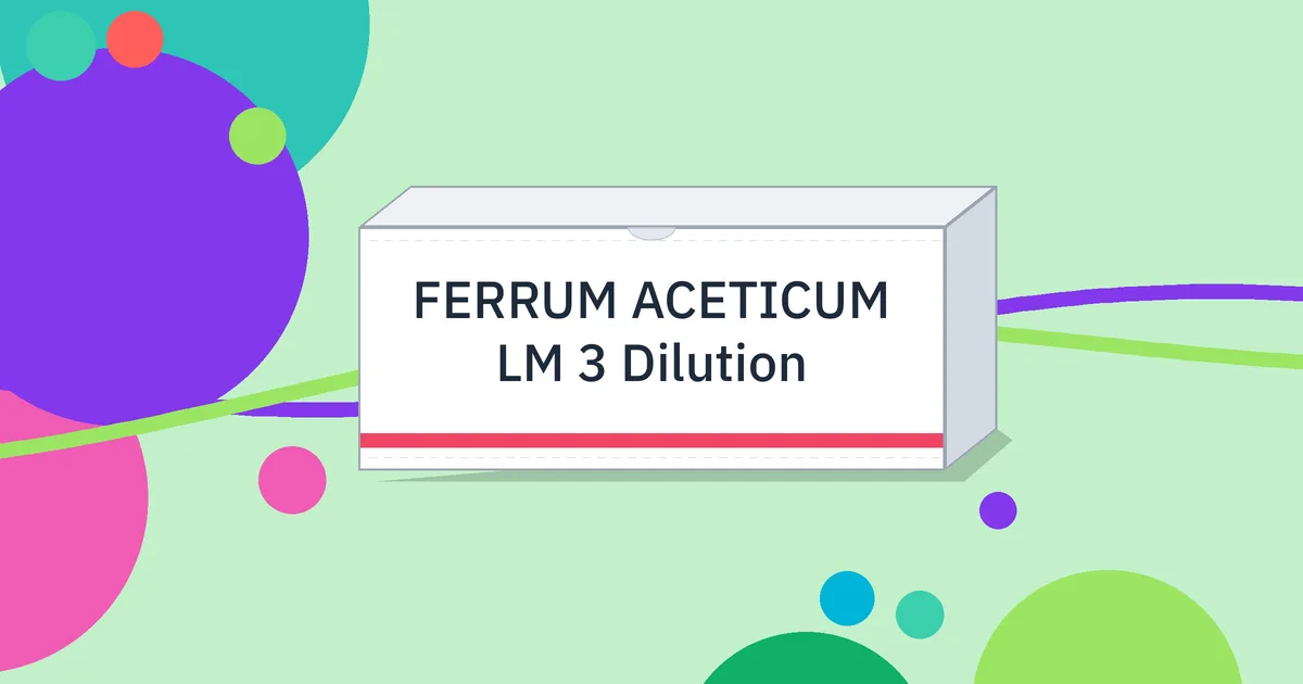 Symbolbild: Packung mit der Aufschrift FERRUM ACETICUM LM 3 Dilution (PZN 13488210) – Verfügbarkeit und Bezug in Apotheken in Frankfurt am Main