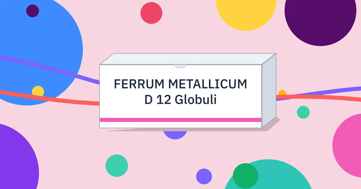 Symbolbild: Packung mit der Aufschrift FERRUM METALLICUM D 12 Globuli (PZN 02898695) – Verfügbarkeit und Bezug in Apotheken in Frankfurt am Main