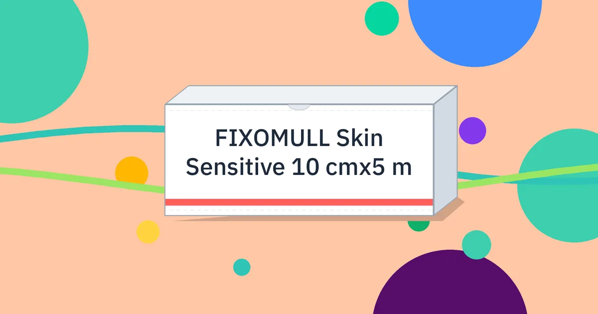 Symbolbild: Packung mit der Aufschrift FIXOMULL Skin Sensitive 10 cmx5 m (PZN 20228834) – Verfügbarkeit und Bezug in Apotheken in Frankfurt am Main