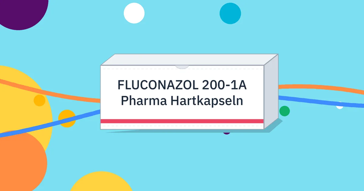 Symbolbild: Packung mit der Aufschrift FLUCONAZOL 200-1A Pharma Hartkapseln (PZN 01192177) – Verfügbarkeit und Bezug in Apotheken in Frankfurt am Main