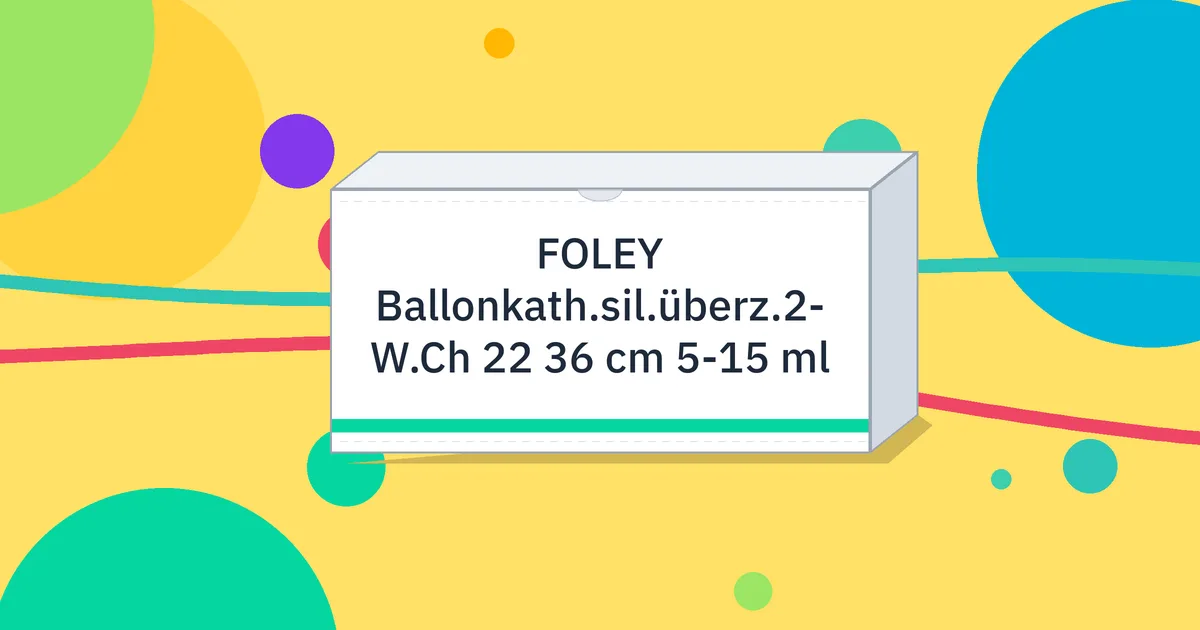 Symbolbild: Packung mit der Aufschrift FOLEY Ballonkath.sil.überz.2-W.Ch 22 36 cm 5-15 ml (PZN 10101759) – Verfügbarkeit und Bezug in Apotheken in Frankfurt am Main