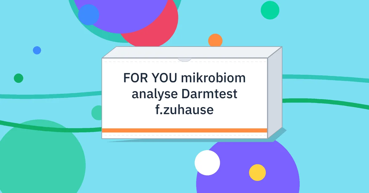 Symbolbild: Packung mit der Aufschrift FOR YOU mikrobiom analyse Darmtest f.zuhause (PZN 18047485) – Verfügbarkeit und Bezug in Apotheken in Frankfurt am Main