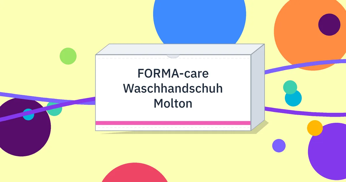 Symbolbild: Packung mit der Aufschrift FORMA-care Waschhandschuh Molton (PZN 10344858) – Verfügbarkeit und Bezug in Apotheken in Frankfurt am Main