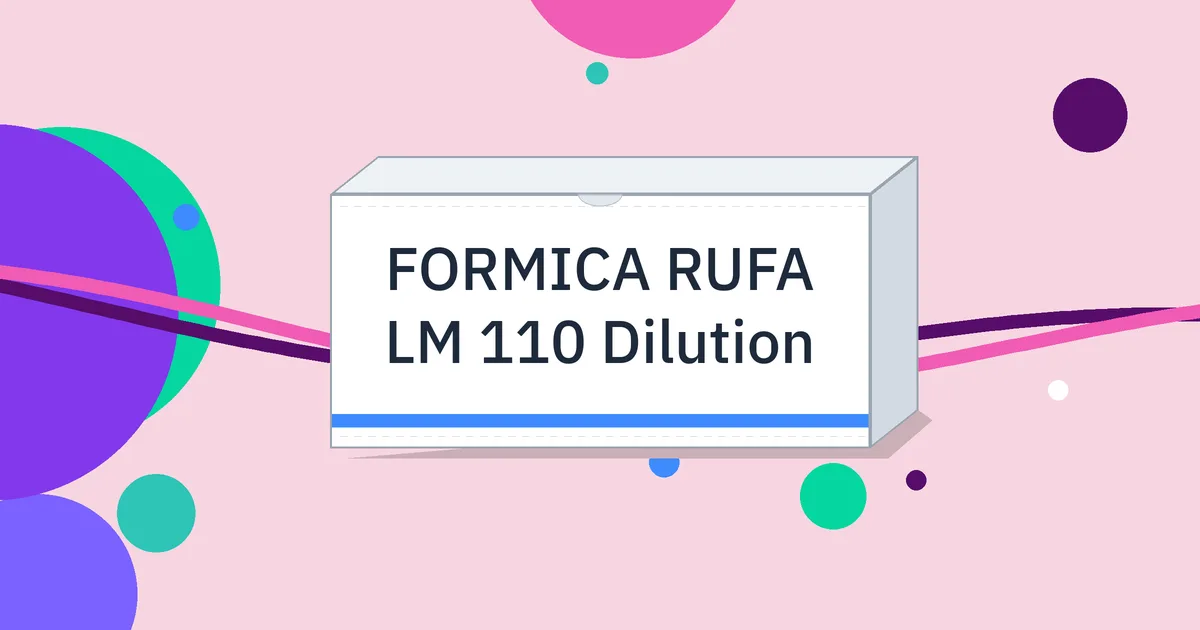 Symbolbild: Packung mit der Aufschrift FORMICA RUFA LM 110 Dilution (PZN 12874247) – Verfügbarkeit und Bezug in Apotheken in Frankfurt am Main