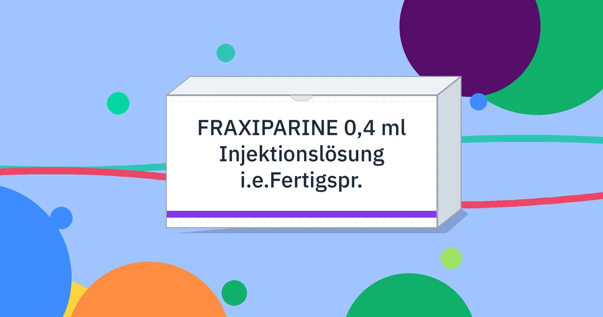 Symbolbild: Packung mit der Aufschrift FRAXIPARINE 0,4 ml Injektionslösung i.e.Fertigspr. (PZN 13652106) – Verfügbarkeit und Bezug in Apotheken in Frankfurt am Main