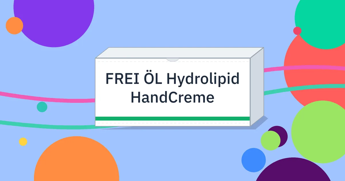 Symbolbild: Packung mit der Aufschrift FREI ÖL Hydrolipid HandCreme (PZN 13599814) – Verfügbarkeit und Bezug in Apotheken in Frankfurt am Main