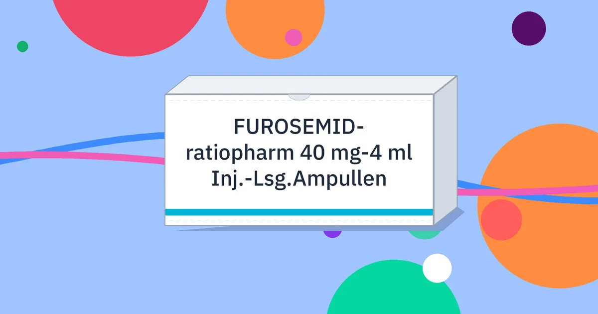 Symbolbild: Packung mit der Aufschrift FUROSEMID-ratiopharm 40 mg-4 ml Inj.-Lsg.Ampullen (PZN 07605953) – Verfügbarkeit und Bezug in Apotheken in Frankfurt am Main