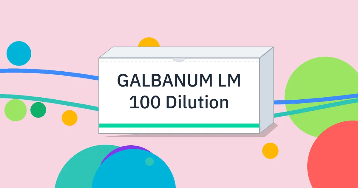 Symbolbild: Packung mit der Aufschrift GALBANUM LM 100 Dilution (PZN 13495581) – Verfügbarkeit und Bezug in Apotheken in Frankfurt am Main