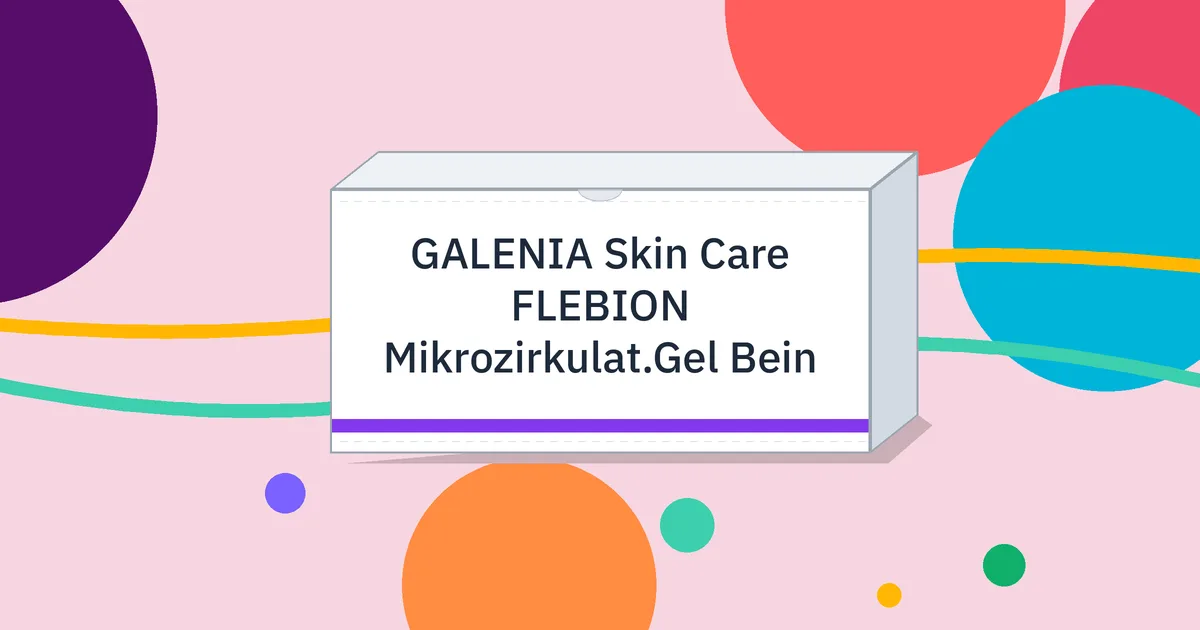 Symbolbild: Packung mit der Aufschrift GALENIA Skin Care FLEBION Mikrozirkulat.Gel Bein (PZN 16122484) – Verfügbarkeit und Bezug in Apotheken in Frankfurt am Main