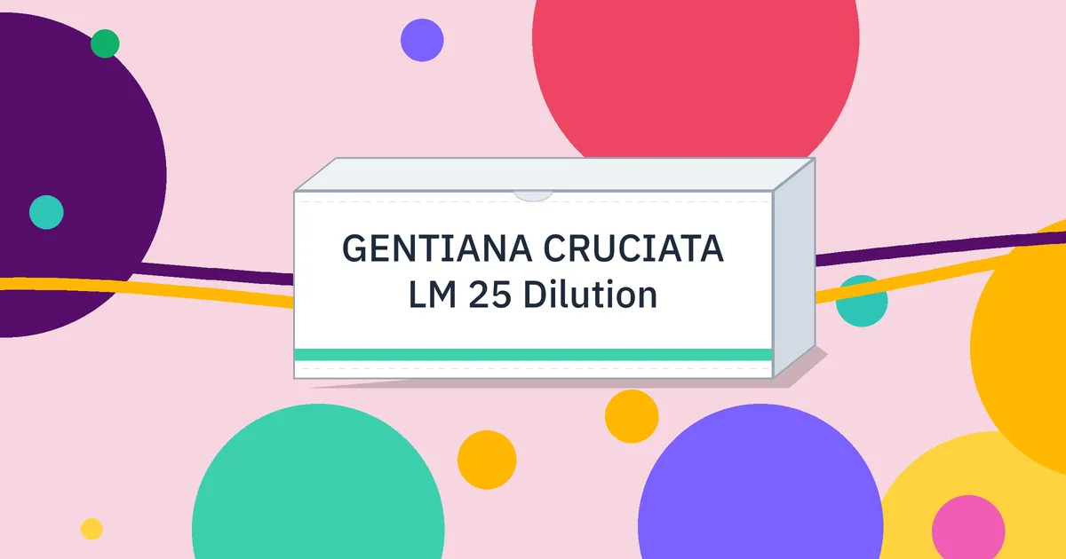 Symbolbild: Packung mit der Aufschrift GENTIANA CRUCIATA LM 25 Dilution (PZN 13500098) – Verfügbarkeit und Bezug in Apotheken in Frankfurt am Main