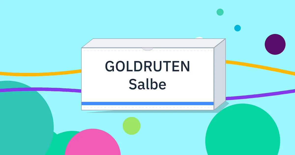 Symbolbild: Packung mit der Aufschrift GOLDRUTEN Salbe (PZN 18091279) – Verfügbarkeit und Bezug in Apotheken in Frankfurt am Main