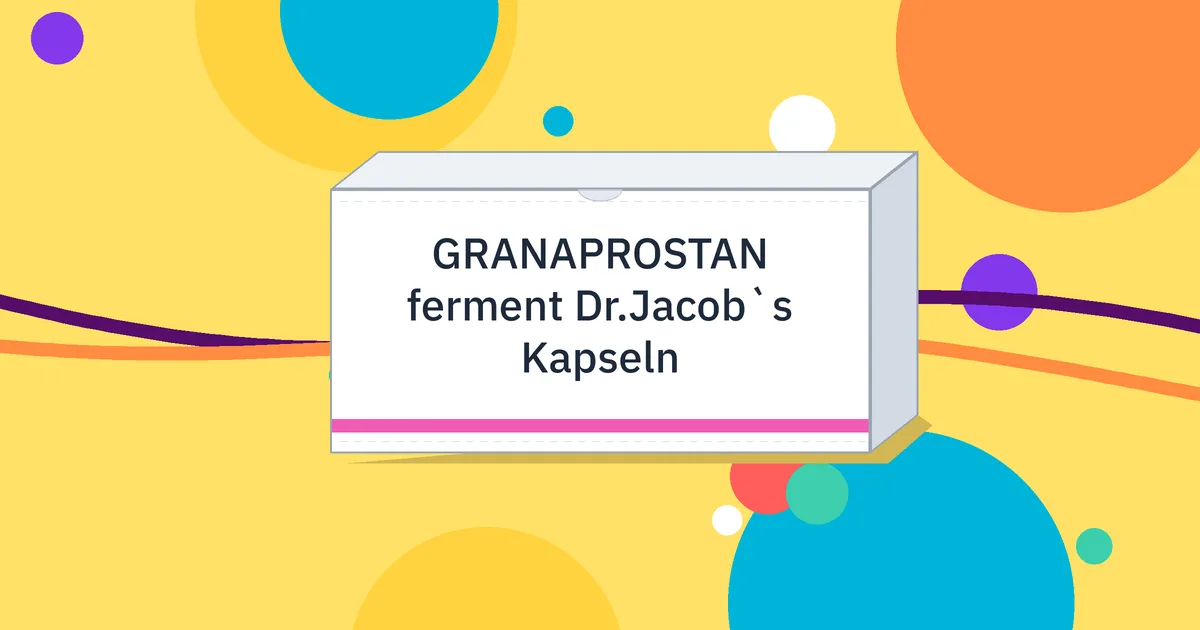 Symbolbild: Packung mit der Aufschrift GRANAPROSTAN ferment Dr.Jacob`s Kapseln (PZN 03320521) – Verfügbarkeit und Bezug in Apotheken in Frankfurt am Main