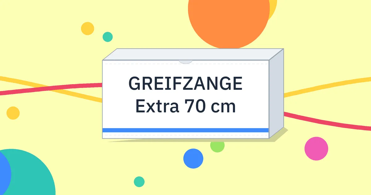 Symbolbild: Packung mit der Aufschrift GREIFZANGE Extra 70 cm (PZN 00914295) – Verfügbarkeit und Bezug in Apotheken in Frankfurt am Main