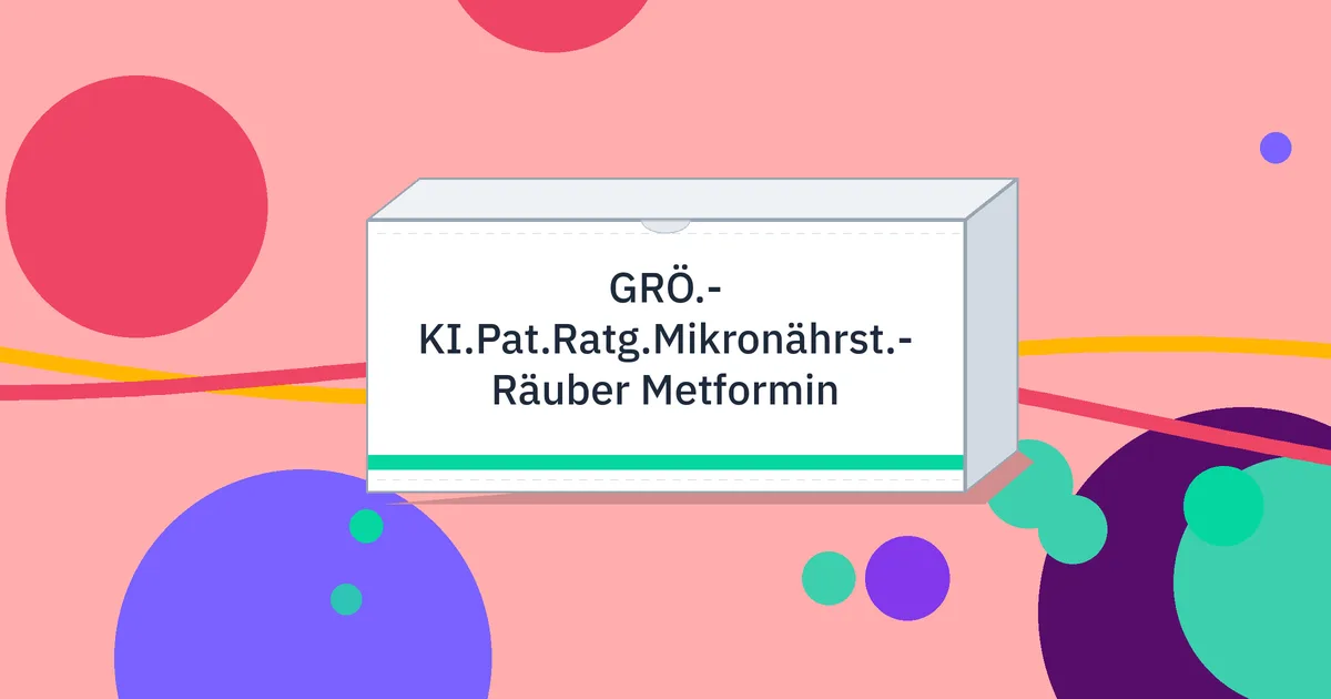 Symbolbild: Packung mit der Aufschrift GRÖ.-KI.Pat.Ratg.Mikronährst.-Räuber Metformin (PZN 17930128) – Verfügbarkeit und Bezug in Apotheken in Frankfurt am Main