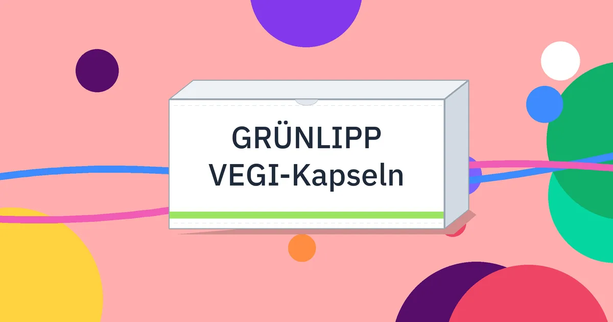 Symbolbild: Packung mit der Aufschrift GRÜNLIPP VEGI-Kapseln (PZN 00976221) – Verfügbarkeit und Bezug in Apotheken in Frankfurt am Main