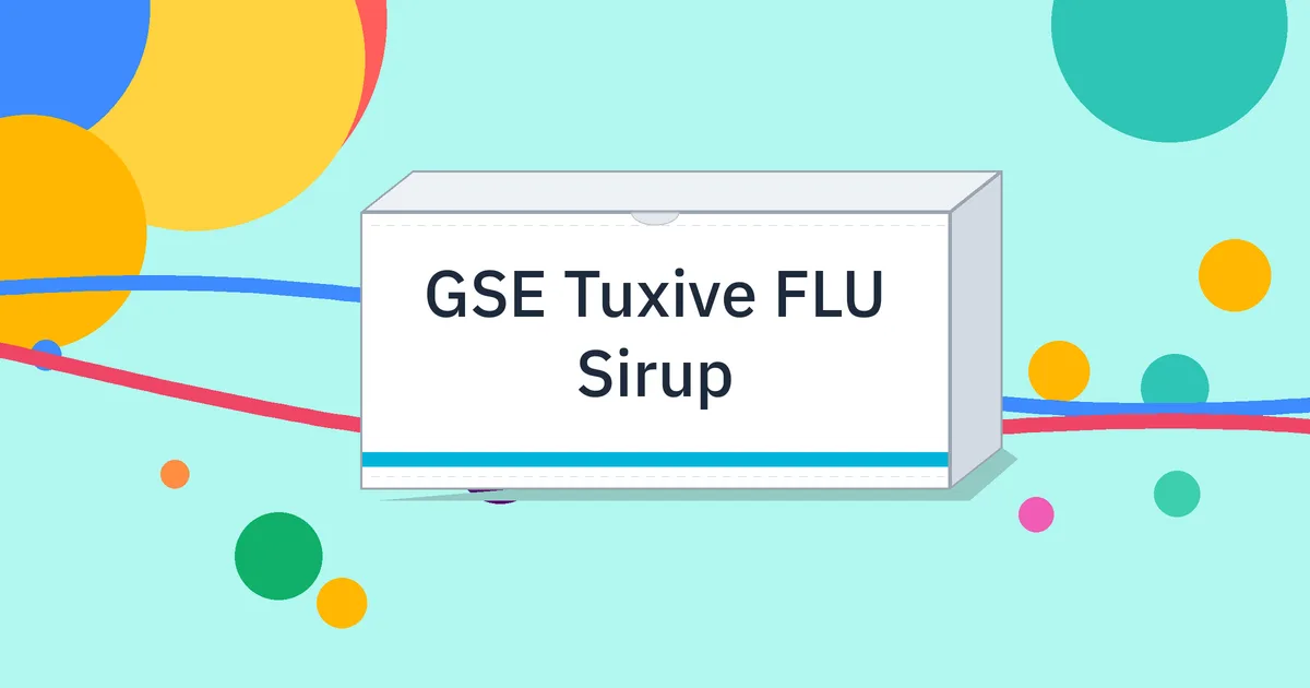 Symbolbild: Packung mit der Aufschrift GSE Tuxive FLU Sirup (PZN 20407850) – Verfügbarkeit und Bezug in Apotheken in Frankfurt am Main