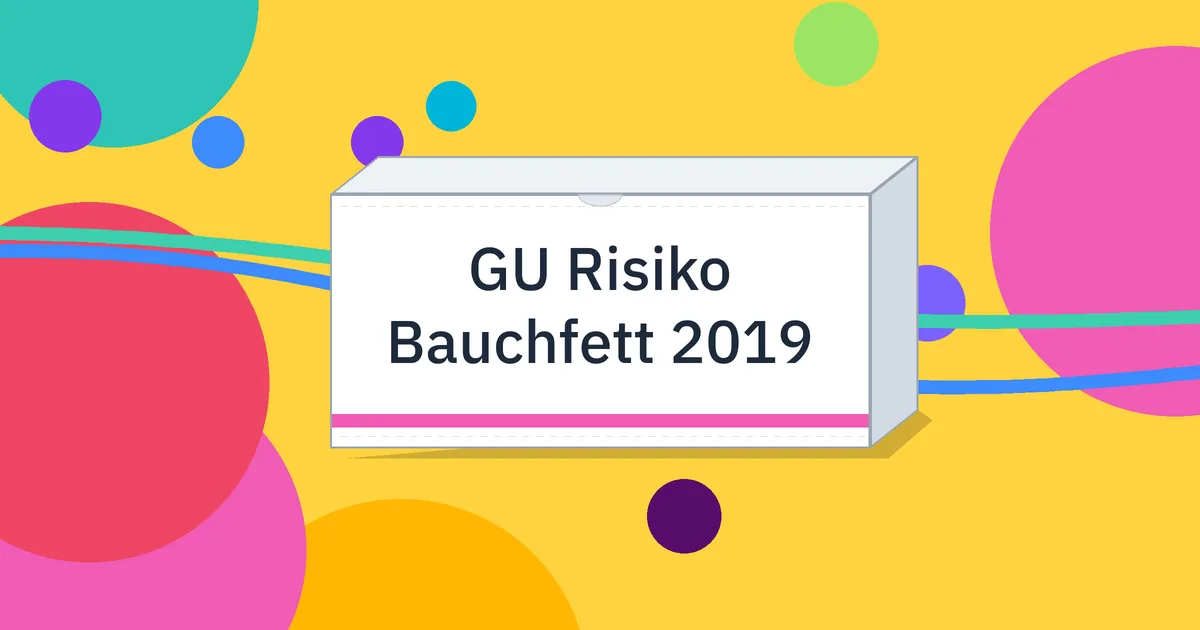 Symbolbild: Packung mit der Aufschrift GU Risiko Bauchfett 2019 (PZN 15992094) – Verfügbarkeit und Bezug in Apotheken in Frankfurt am Main