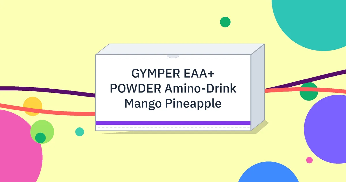 Symbolbild: Packung mit der Aufschrift GYMPER EAA+ POWDER Amino-Drink Mango Pineapple (PZN 15623540) – Verfügbarkeit und Bezug in Apotheken in Frankfurt am Main