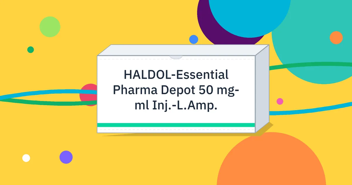 Symbolbild: Packung mit der Aufschrift HALDOL-Essential Pharma Depot 50 mg-ml Inj.-L.Amp. (PZN 18854613) – Verfügbarkeit und Bezug in Apotheken in Frankfurt am Main
