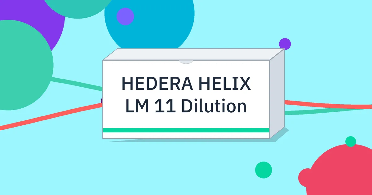 Symbolbild: Packung mit der Aufschrift HEDERA HELIX LM 11 Dilution (PZN 12885334) – Verfügbarkeit und Bezug in Apotheken in Frankfurt am Main