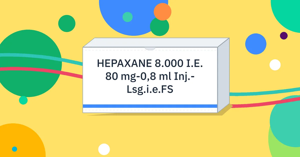 Symbolbild: Packung mit der Aufschrift HEPAXANE 8.000 I.E. 80 mg-0,8 ml Inj.-Lsg.i.e.FS (PZN 19875899) – Verfügbarkeit und Bezug in Apotheken in Frankfurt am Main
