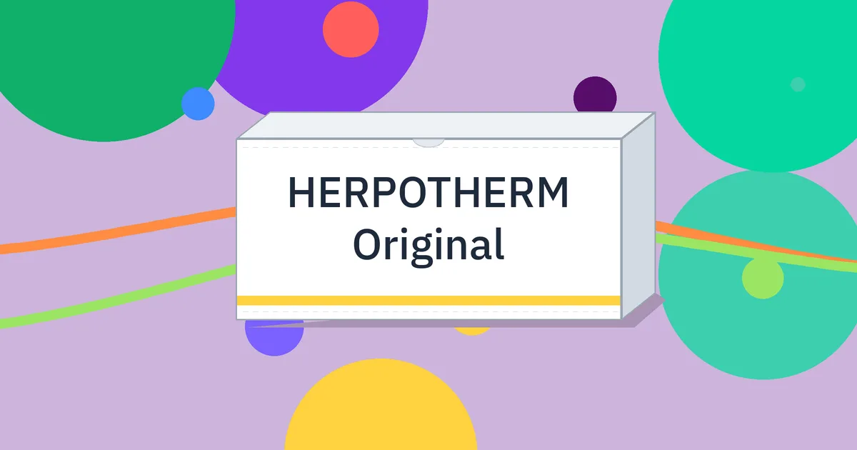 Symbolbild: Packung mit der Aufschrift HERPOTHERM Original (PZN 07147344) – Verfügbarkeit und Bezug in Apotheken in Frankfurt am Main