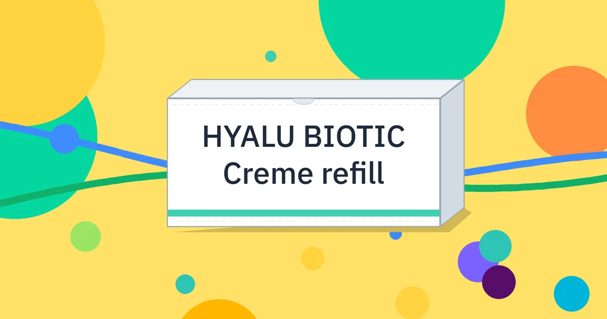 Symbolbild: Packung mit der Aufschrift HYALU BIOTIC Creme refill (PZN 20787166) – Verfügbarkeit und Bezug in Apotheken in Frankfurt am Main