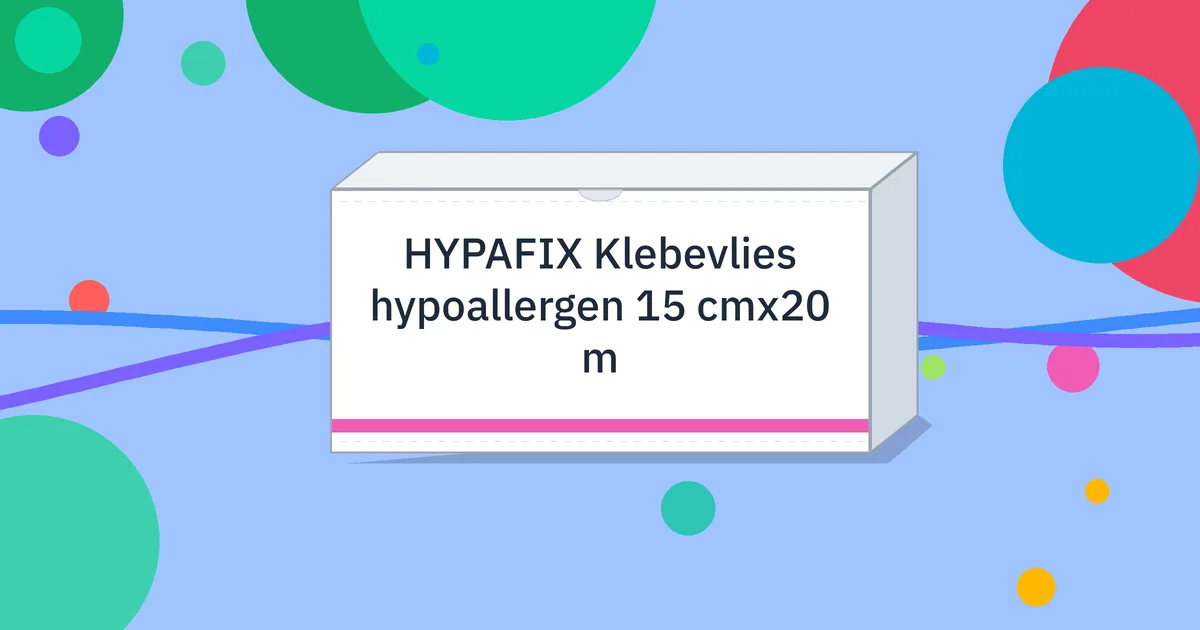 Symbolbild: Packung mit der Aufschrift HYPAFIX Klebevlies hypoallergen 15 cmx20 m (PZN 19891036) – Verfügbarkeit und Bezug in Apotheken in Frankfurt am Main