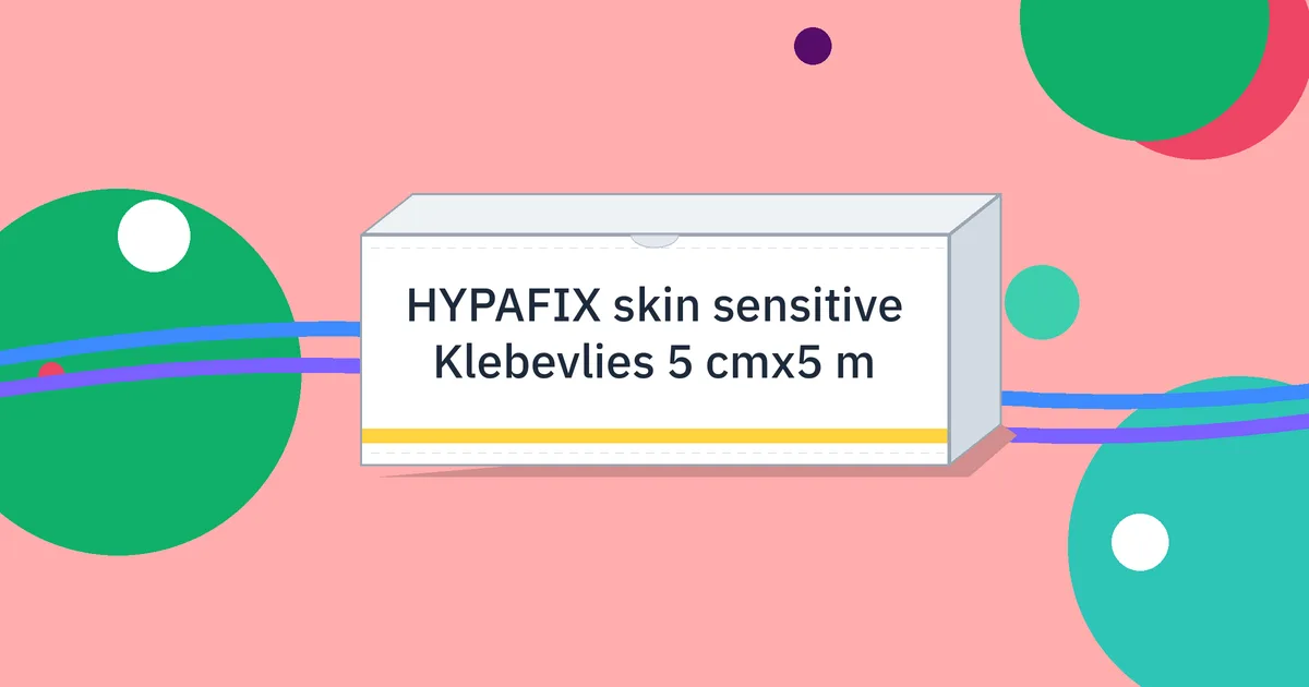 Symbolbild: Packung mit der Aufschrift HYPAFIX skin sensitive Klebevlies 5 cmx5 m (PZN 19194656) – Verfügbarkeit und Bezug in Apotheken in Frankfurt am Main