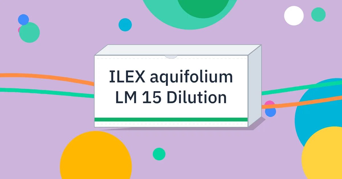 Symbolbild: Packung mit der Aufschrift ILEX aquifolium LM 15 Dilution (PZN 12912114) – Verfügbarkeit und Bezug in Apotheken in Frankfurt am Main