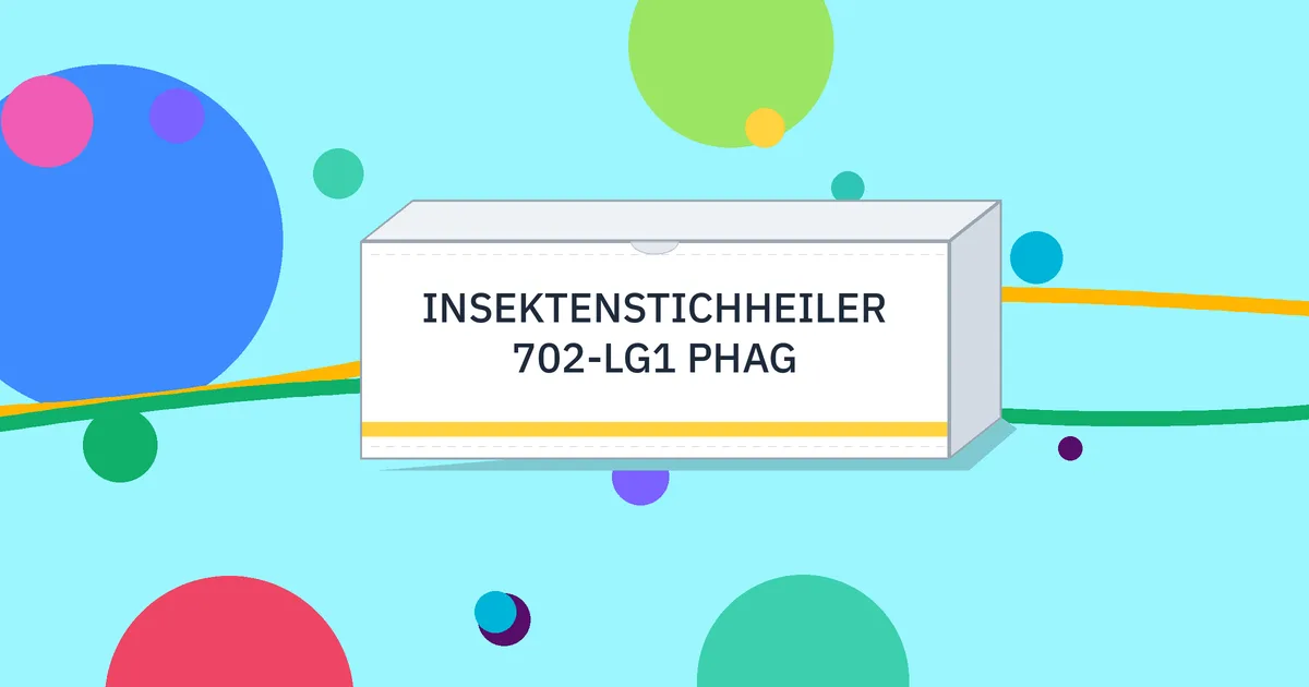 Symbolbild: Packung mit der Aufschrift INSEKTENSTICHHEILER 702-LG1 PHAG (PZN 19183115) – Verfügbarkeit und Bezug in Apotheken in Frankfurt am Main