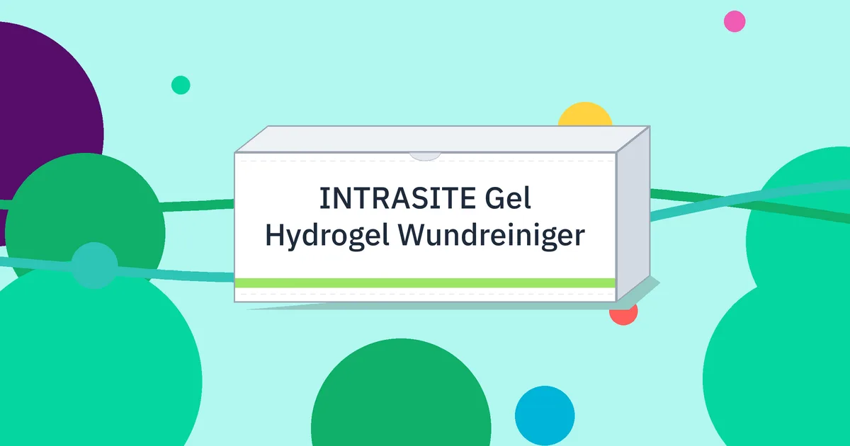 Symbolbild: Packung mit der Aufschrift INTRASITE Gel Hydrogel Wundreiniger (PZN 18051883) – Verfügbarkeit und Bezug in Apotheken in Frankfurt am Main