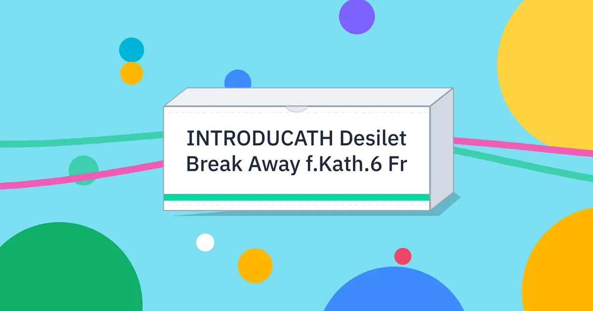 Symbolbild: Packung mit der Aufschrift INTRODUCATH Desilet Break Away f.Kath.6 Fr (PZN 00965743) – Verfügbarkeit und Bezug in Apotheken in Frankfurt am Main