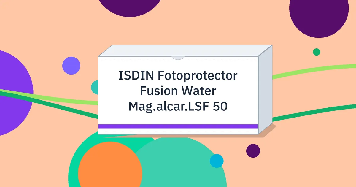 Symbolbild: Packung mit der Aufschrift ISDIN Fotoprotector Fusion Water Mag.alcar.LSF 50 (PZN 19422270) – Verfügbarkeit und Bezug in Apotheken in Frankfurt am Main