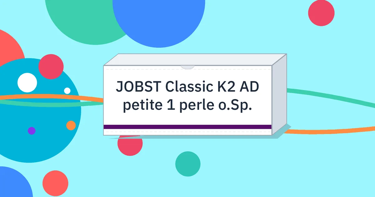 Symbolbild: Packung mit der Aufschrift JOBST Classic K2 AD petite 1 perle o.Sp. (PZN 11269478) – Verfügbarkeit und Bezug in Apotheken in Frankfurt am Main