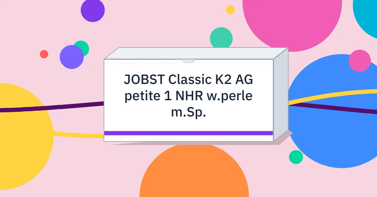 Symbolbild: Packung mit der Aufschrift JOBST Classic K2 AG petite 1 NHR w.perle m.Sp. (PZN 11274060) – Verfügbarkeit und Bezug in Apotheken in Frankfurt am Main