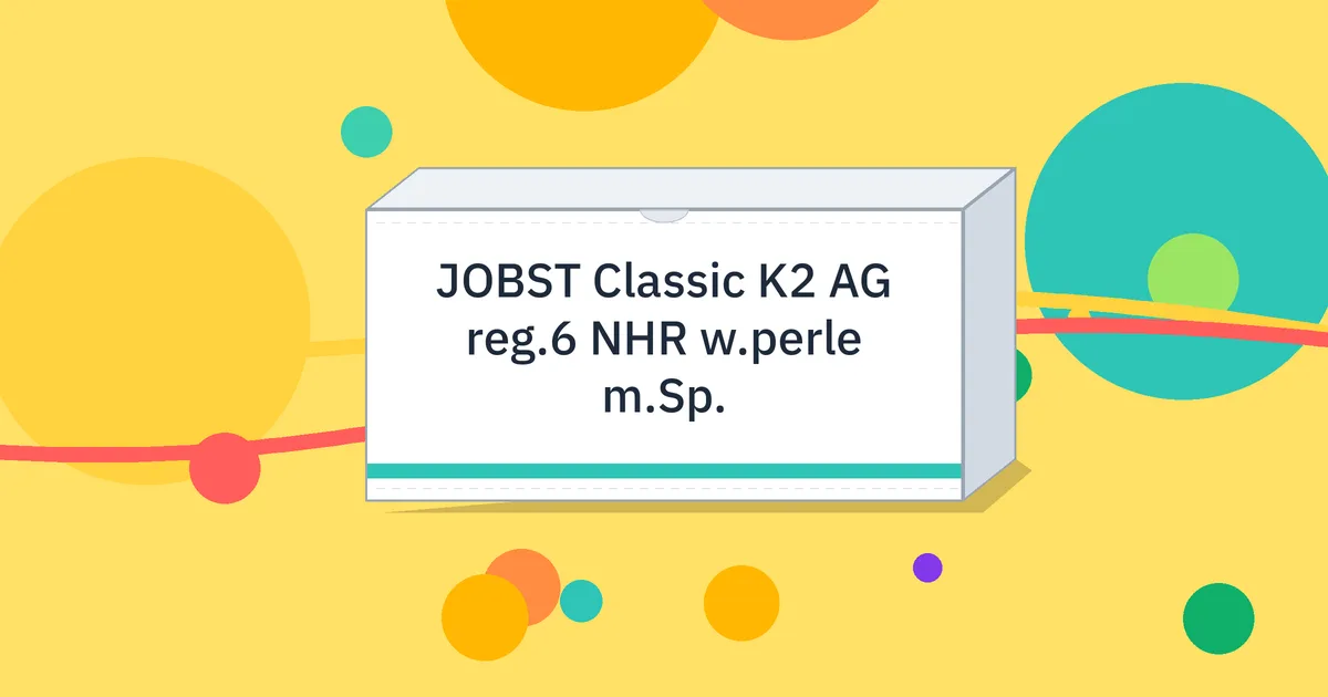 Symbolbild: Packung mit der Aufschrift JOBST Classic K2 AG reg.6 NHR w.perle m.Sp. (PZN 11272173) – Verfügbarkeit und Bezug in Apotheken in Frankfurt am Main