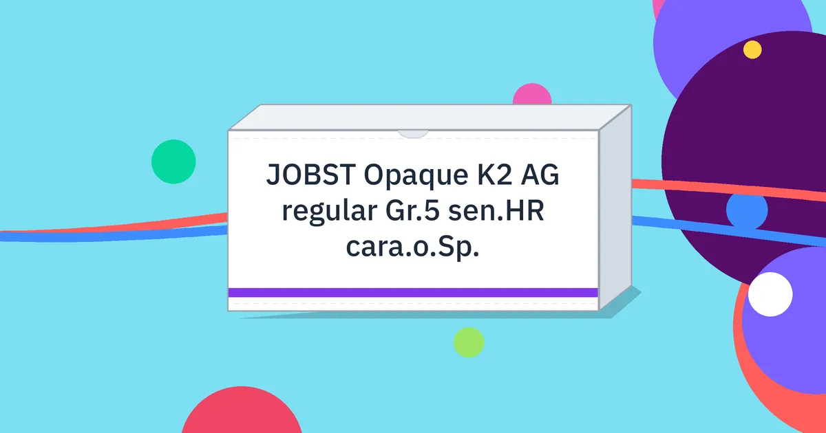 Symbolbild: Packung mit der Aufschrift JOBST Opaque K2 AG regular Gr.5 sen.HR cara.o.Sp. (PZN 12142165) – Verfügbarkeit und Bezug in Apotheken in Frankfurt am Main