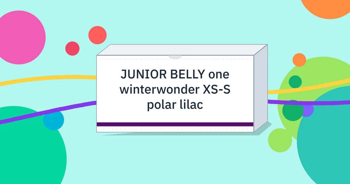 Symbolbild: Packung mit der Aufschrift JUNIOR BELLY one winterwonder XS-S polar lilac (PZN 13888949) – Verfügbarkeit und Bezug in Apotheken in Frankfurt am Main