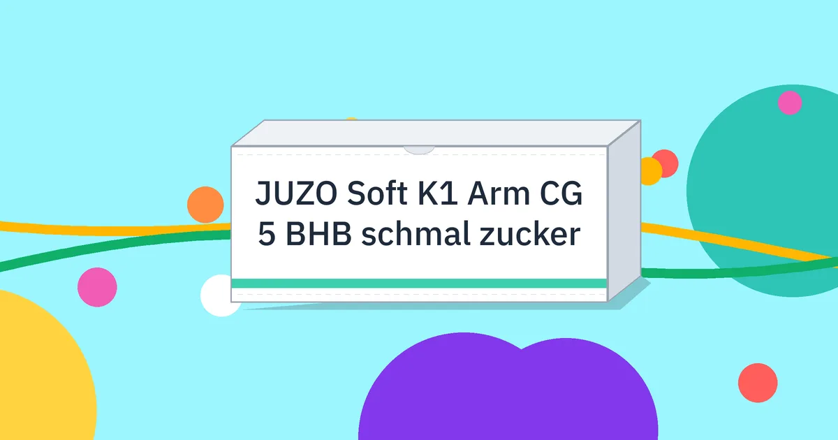 Symbolbild: Packung mit der Aufschrift JUZO Soft K1 Arm CG 5 BHB schmal zucker (PZN 15507437) – Verfügbarkeit und Bezug in Apotheken in Frankfurt am Main