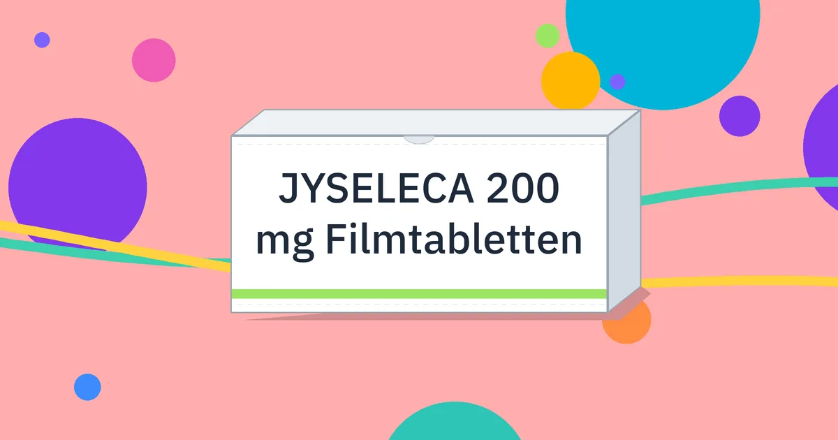 Symbolbild: Packung mit der Aufschrift JYSELECA 200 mg Filmtabletten (PZN 19547847) – Verfügbarkeit und Bezug in Apotheken in Frankfurt am Main