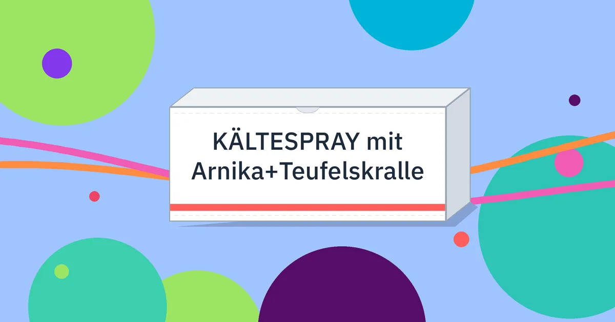 Symbolbild: Packung mit der Aufschrift KÄLTESPRAY mit Arnika+Teufelskralle (PZN 18663161) – Verfügbarkeit und Bezug in Apotheken in Frankfurt am Main