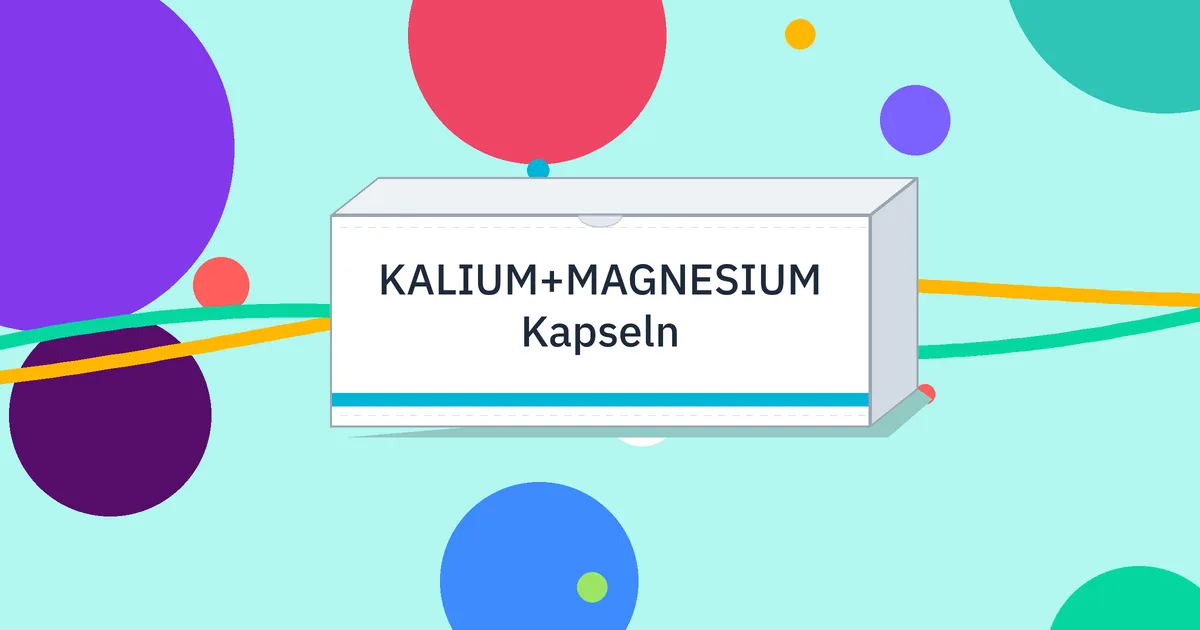 Symbolbild: Packung mit der Aufschrift KALIUM+MAGNESIUM Kapseln (PZN 12595866) – Verfügbarkeit und Bezug in Apotheken in Frankfurt am Main