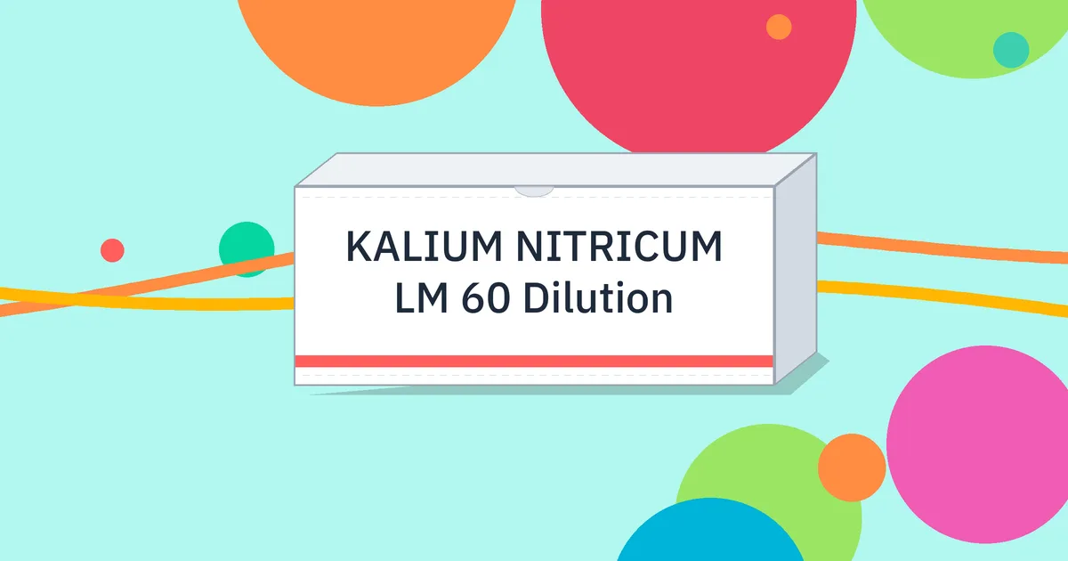 Symbolbild: Packung mit der Aufschrift KALIUM NITRICUM LM 60 Dilution (PZN 12923425) – Verfügbarkeit und Bezug in Apotheken in Frankfurt am Main