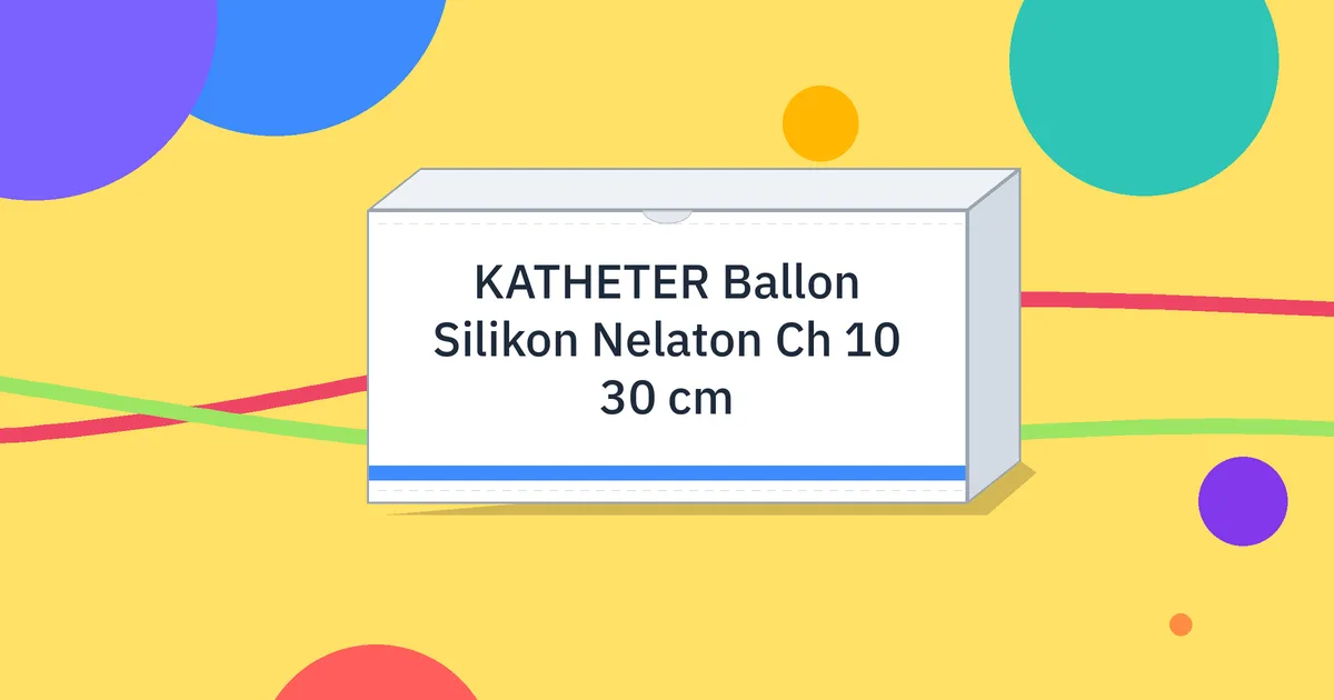 Symbolbild: Packung mit der Aufschrift KATHETER Ballon Silikon Nelaton Ch 10 30 cm (PZN 01085576) – Verfügbarkeit und Bezug in Apotheken in Frankfurt am Main