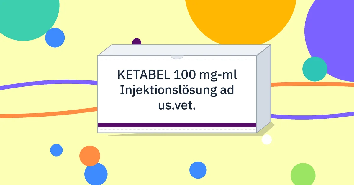 Symbolbild: Packung mit der Aufschrift KETABEL 100 mg-ml Injektionslösung ad us.vet. (PZN 19487223) – Verfügbarkeit und Bezug in Apotheken in Frankfurt am Main