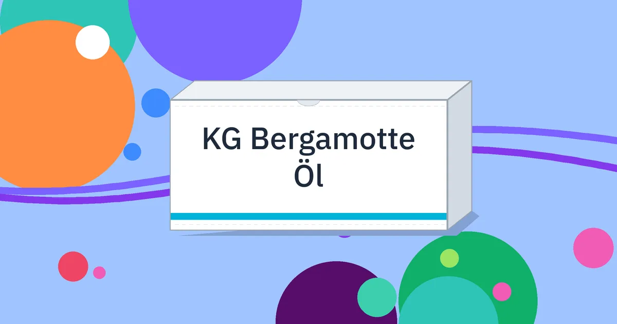 Symbolbild: Packung mit der Aufschrift KG Bergamotte Öl (PZN 19169380) – Verfügbarkeit und Bezug in Apotheken in Frankfurt am Main