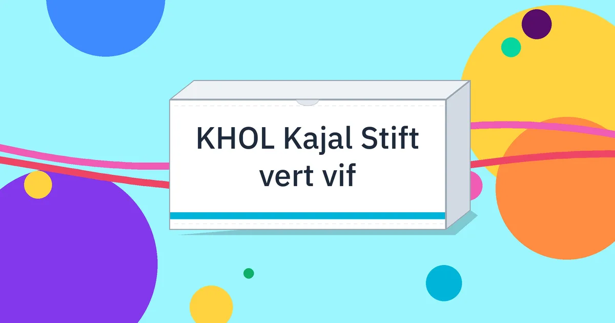 Symbolbild: Packung mit der Aufschrift KHOL Kajal Stift vert vif (PZN 20687418) – Verfügbarkeit und Bezug in Apotheken in Frankfurt am Main